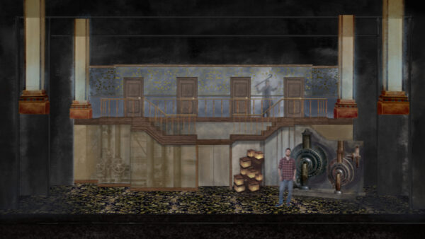 Artist’s rendering of the set for the Overlook Hotel’s boiler room in ...
