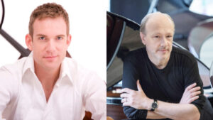 Cellist Johannes Moser and pianist Marc-André Hamelin. (composite image ...