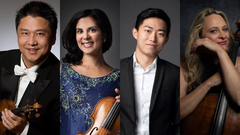 Amadeus String Ensemble: violinists Sou-Chun Su and Sheela Iyengar Su ...