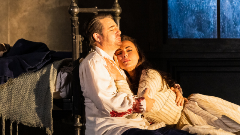 Matthew Polenzani as Werther and Isabel Leonard as Charlotte in Houston ...