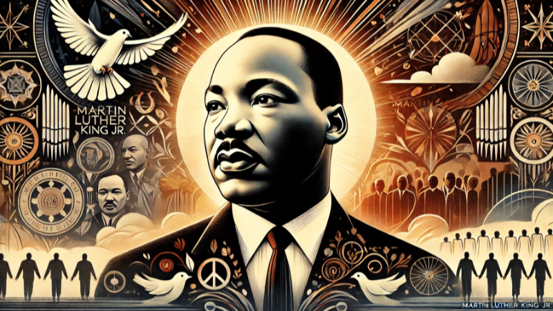"Celebrating Martin Luther King Jr., 2025" (credit: AI / Mark Gresham)