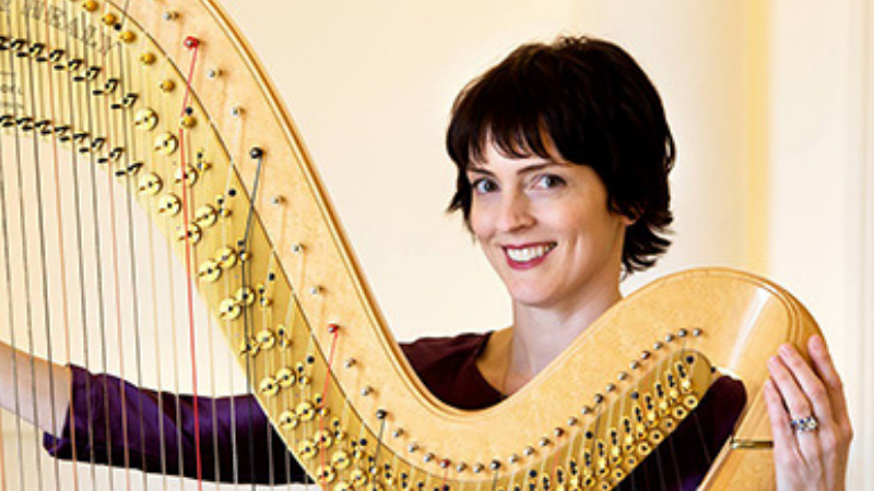 ASO principal harp Elisabeth Remy Johnson. (credit: Anne Carr)